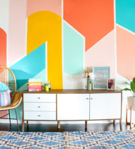 DIY Painted Geometric Wall - A Kailo Chic Life