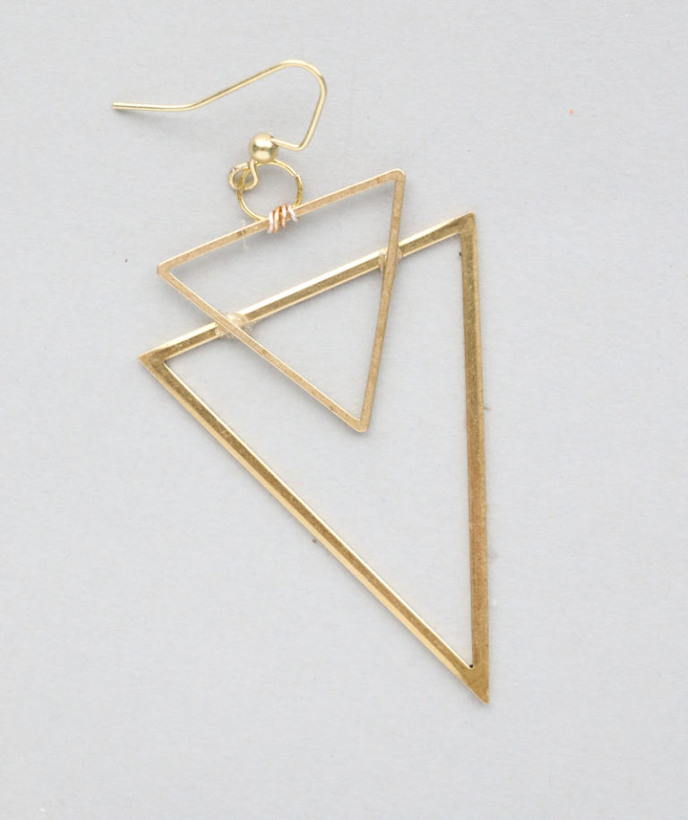 Simple Modern Gold Triangle Earrings - A Kailo Chic Life