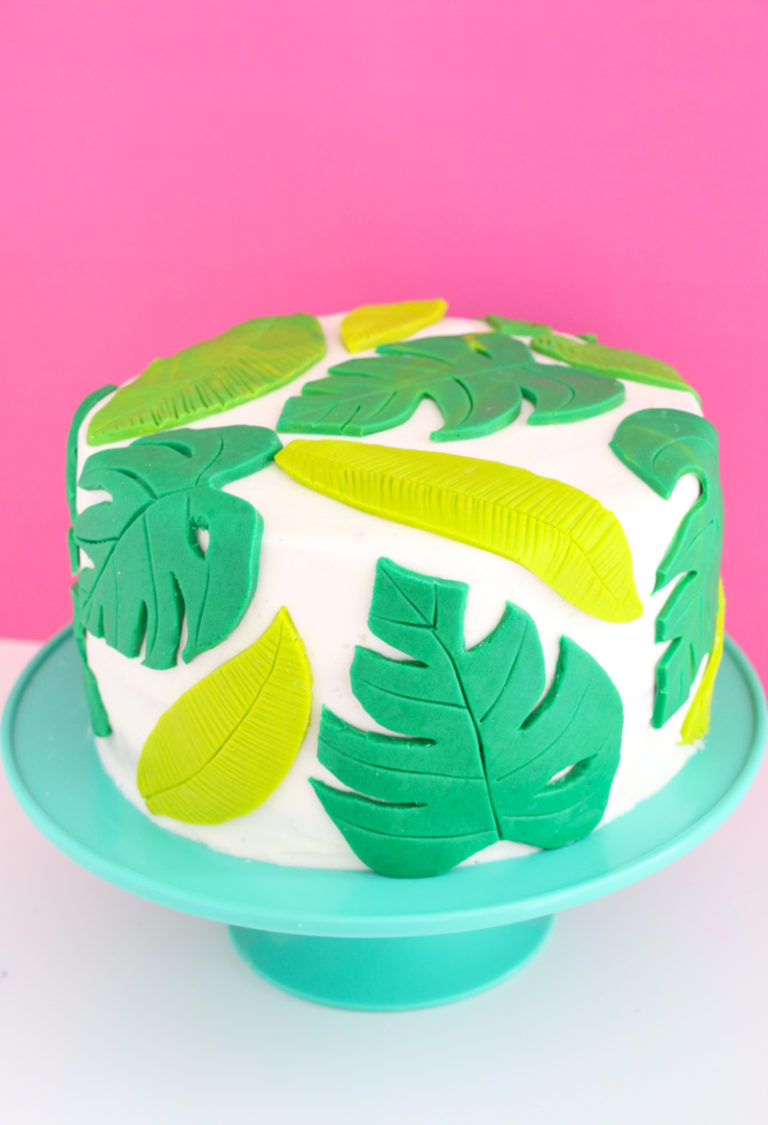 DIY Tropical Palm Leaf Cake - Cake Decorating - A Kailo Chic Life