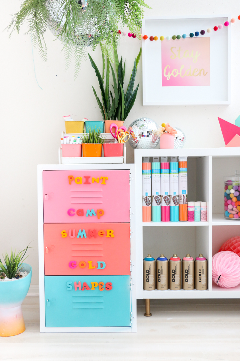 DIY Painted Locker and Craft Room - A Kailo Chic Life