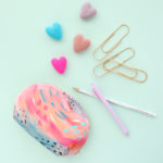 DIY Abstract Art Pencil Case - A Kailo Chic Life