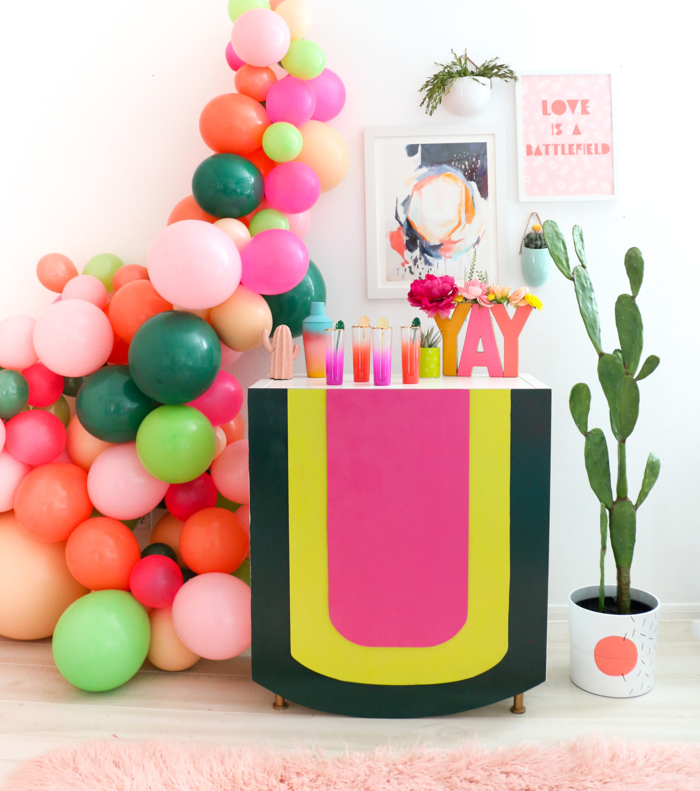 DIY Color Blocked Bar - A Kailo Chic Life