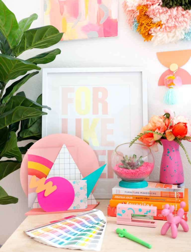 DIY 80's Inspired Desk Organizer - A Kailo Chic Life
