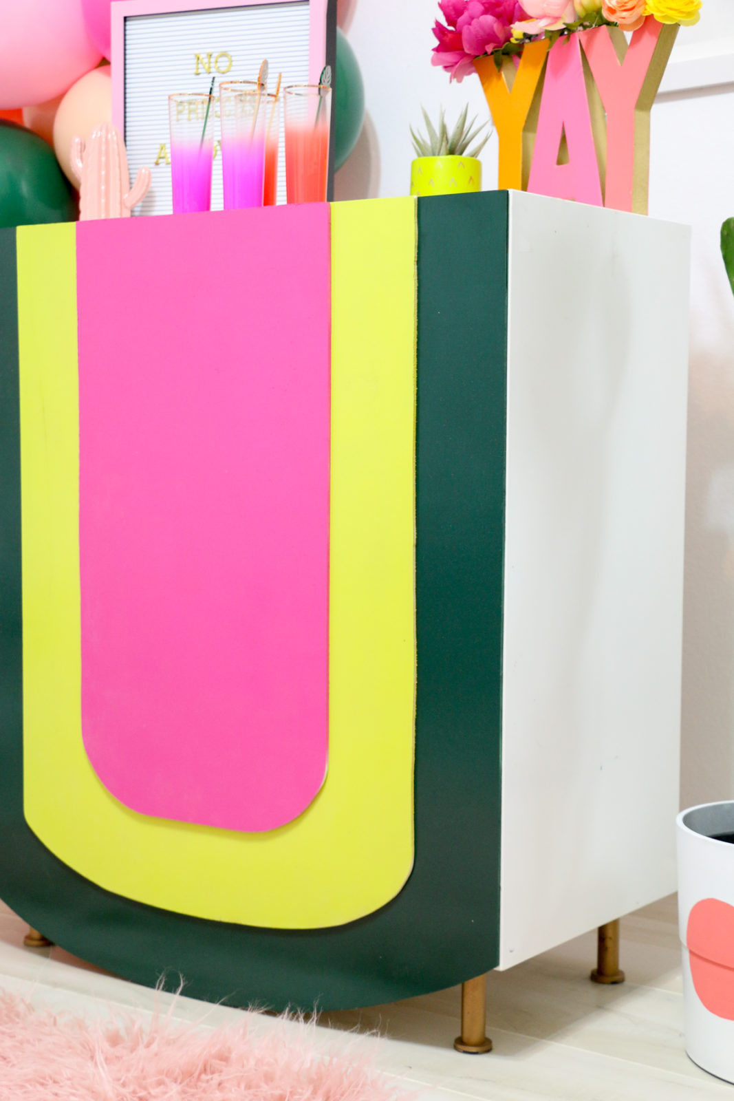 DIY Color Blocked Bar - A Kailo Chic Life