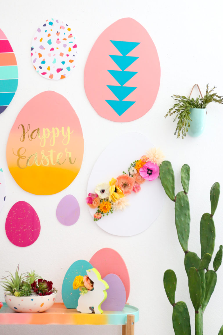 DIY Giant Easter Egg Wall Art - A Kailo Chic Life