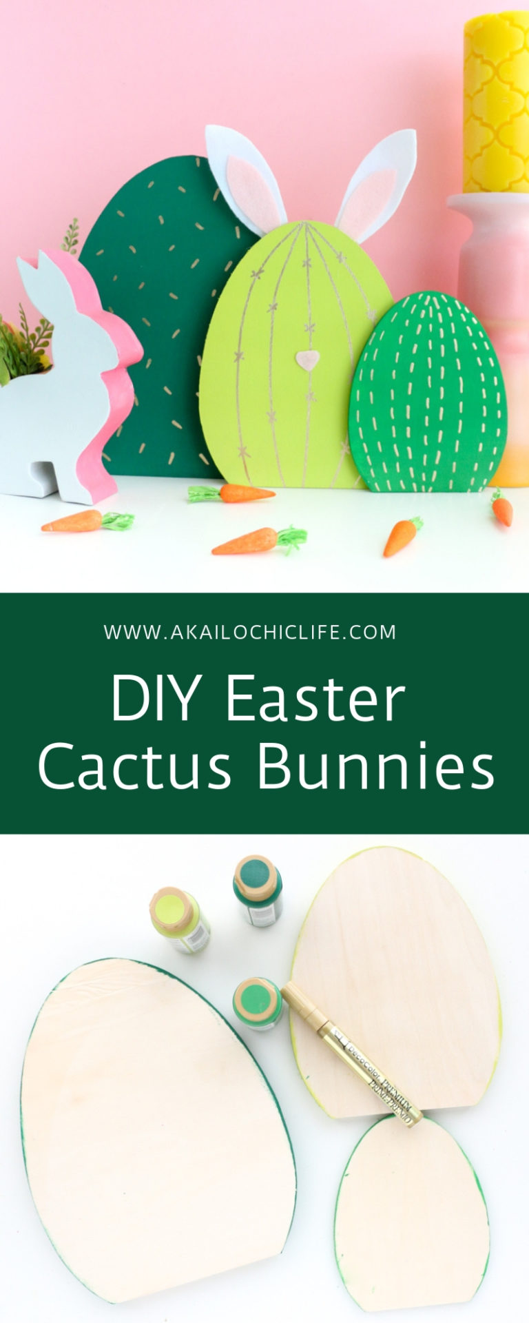 DIY Easter Cactus Bunnies - A Kailo Chic Life