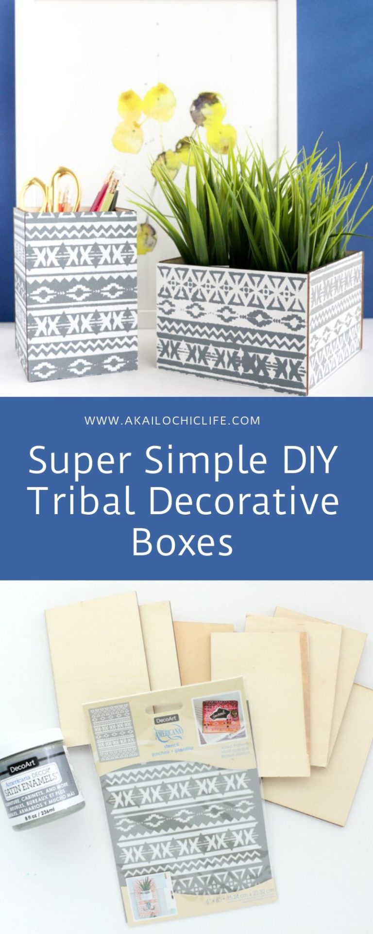 Super Simple DIY Tribal Decorative Boxes - A Kailo Chic Life