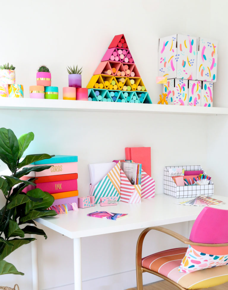 DIY Recycled Cardboard Office Organization Ideas - A Kailo Chic Life