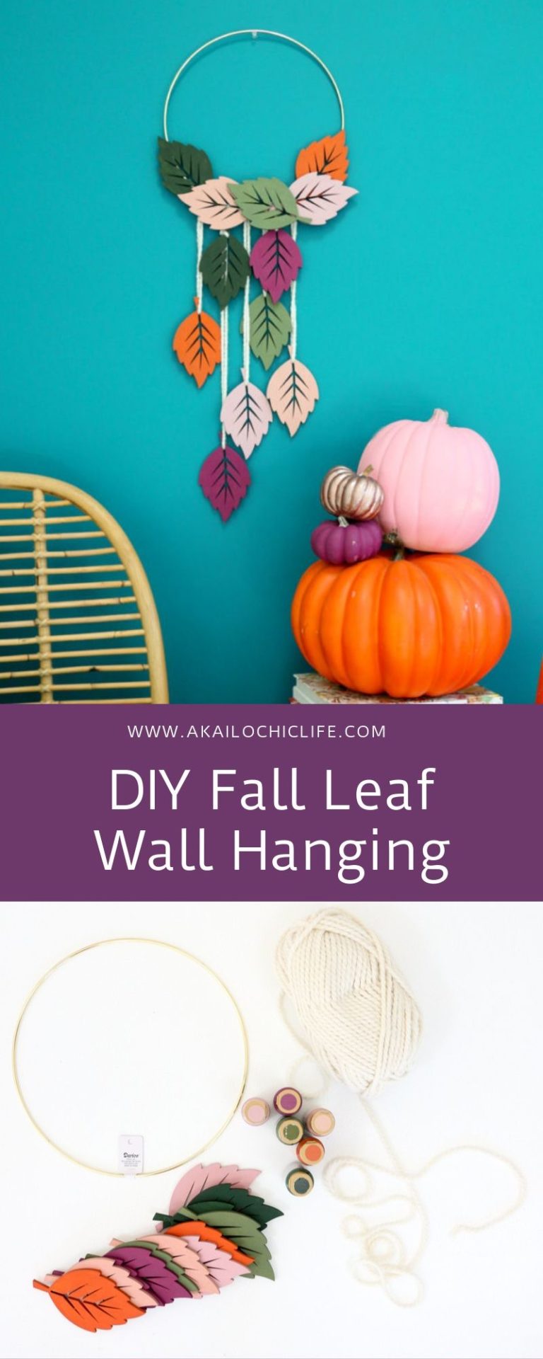 DIY Fall Leaf Wall Hanging - A Kailo Chic Life