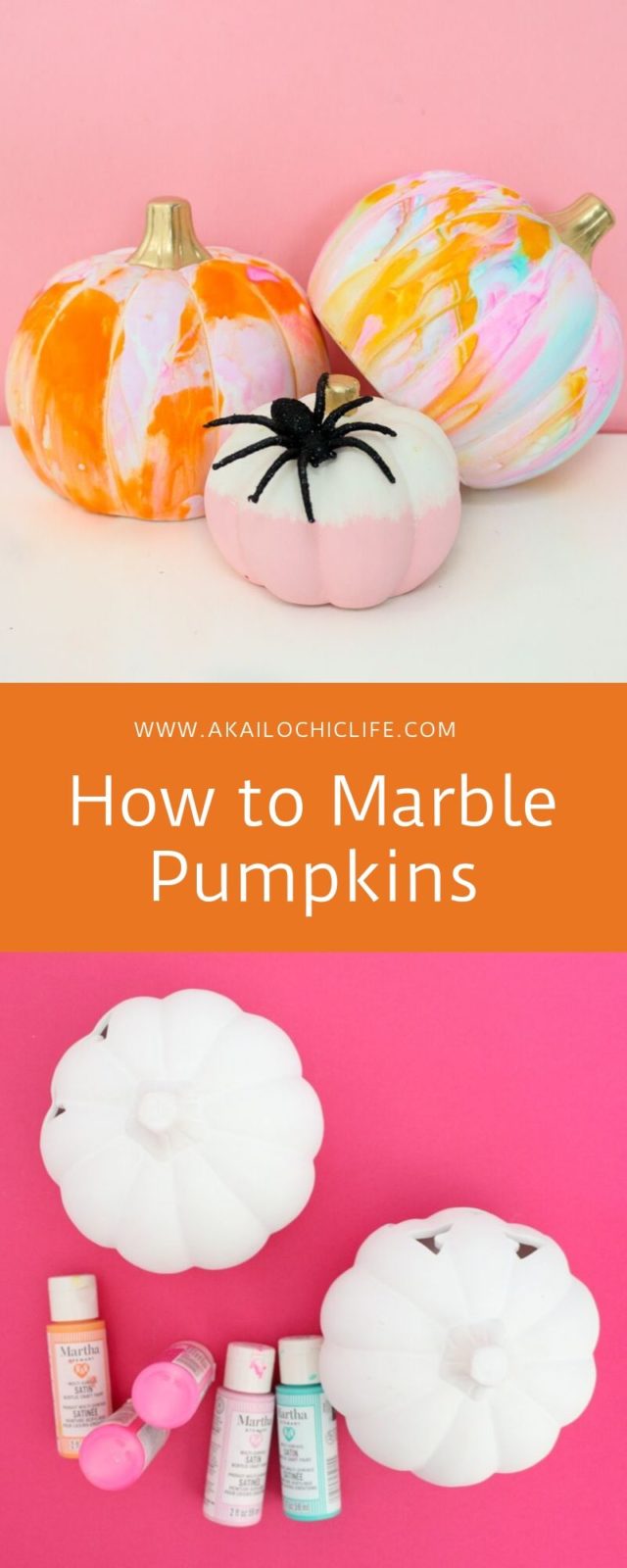How to Marble Pumpkins - A Kailo Chic Life