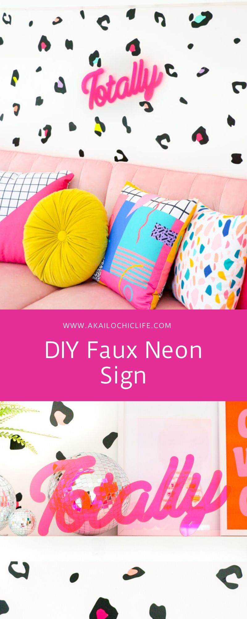 DIY Faux Neon Sign - A Kailo Chic Life