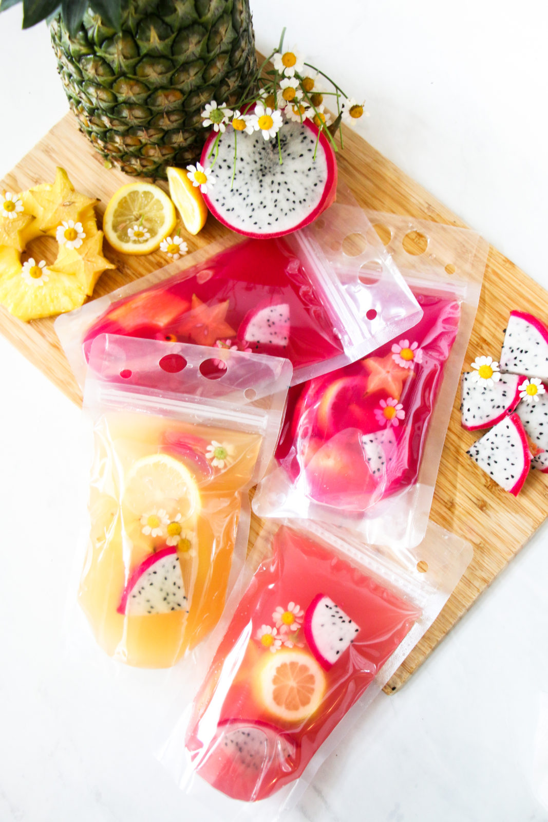 Pineapple Dragon Fruit Vodka Sour Cocktail Pouches - A Kailo Chic Life