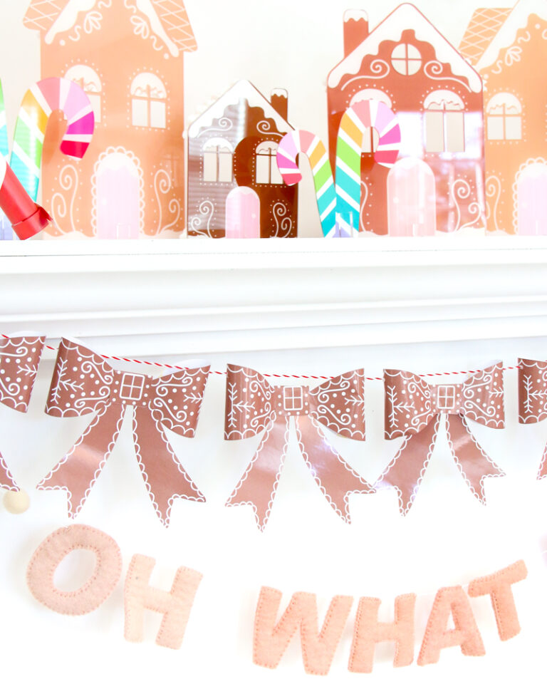 Gingerbread Bow Printables - A Kailo Chic Life